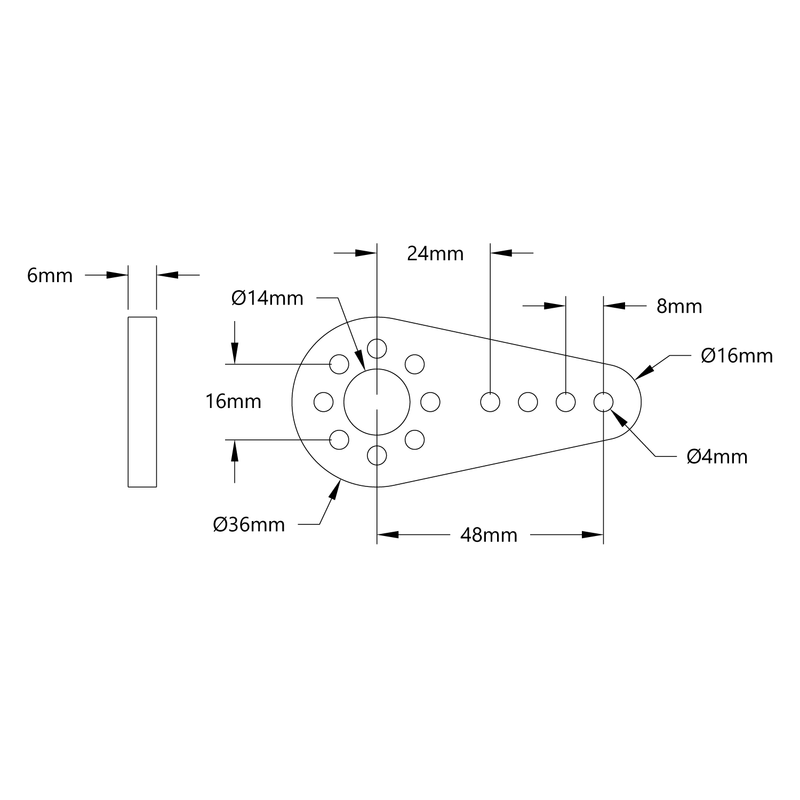 Plastic Hub-Mount Control Arm (48mm Length) - goBILDA®