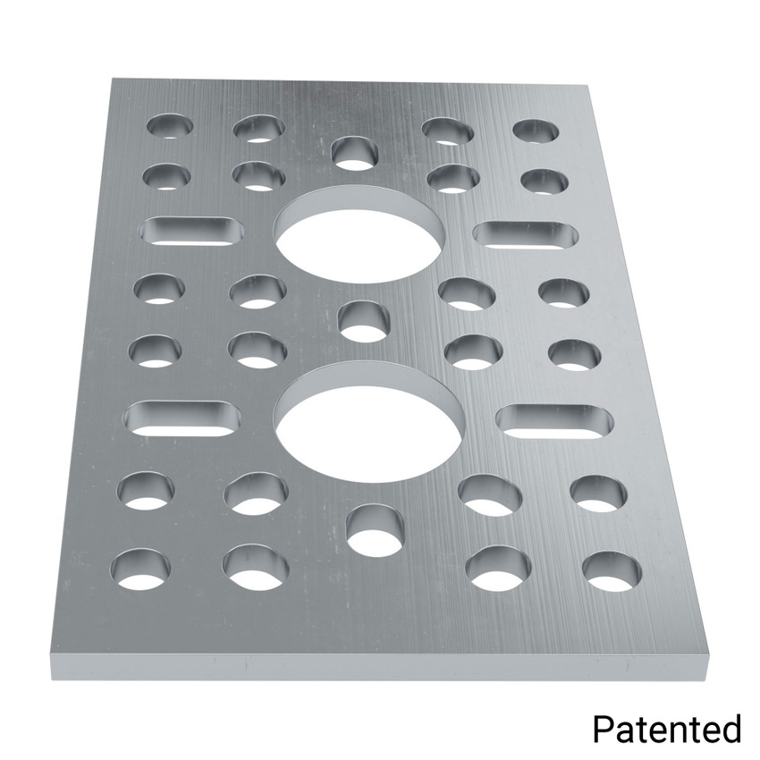 1123 Series Pattern Plate (1 x 2 Hole, 43 x 72mm) - goBILDA®