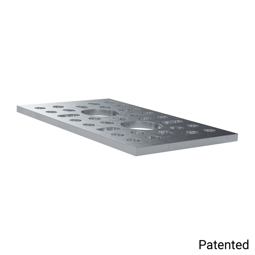 1123 Series Pattern Plate (1 x 2 Hole, 43 x 72mm) - goBILDA®