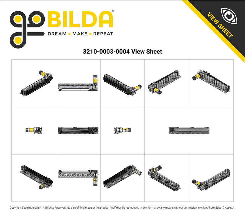 4 Stage Viper-Slide Kit (Belt-Driven, 336mm Slides) - goBILDA®
