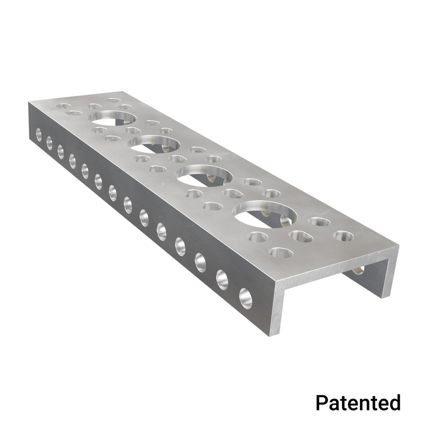 1143 Series Mini Low-Side U-Channel (4 Hole, 120mm Length) - goBILDA®