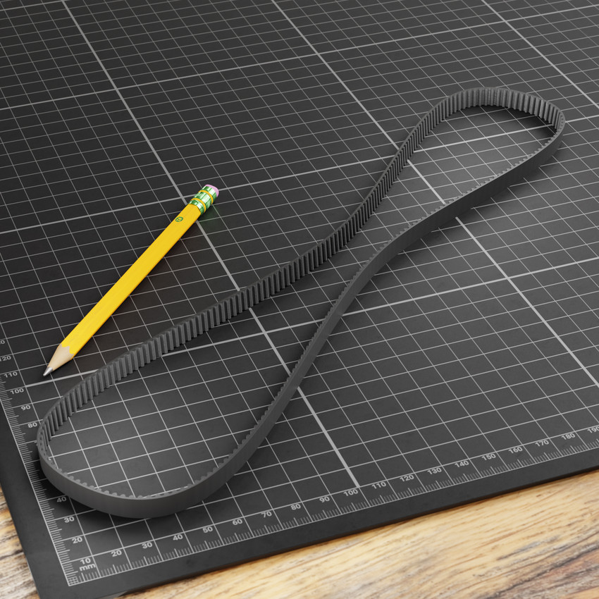 2mm Pitch GT2 Timing Belt (6mm Width, 504mm Pitch Length, 257 Tooth)