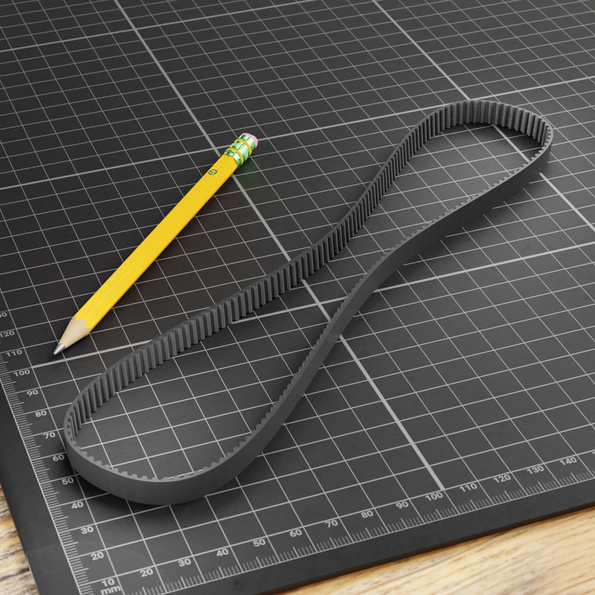 2mm Pitch GT2 Timing Belt (6mm Width, 376mm Pitch Length, 188 Tooth ...
