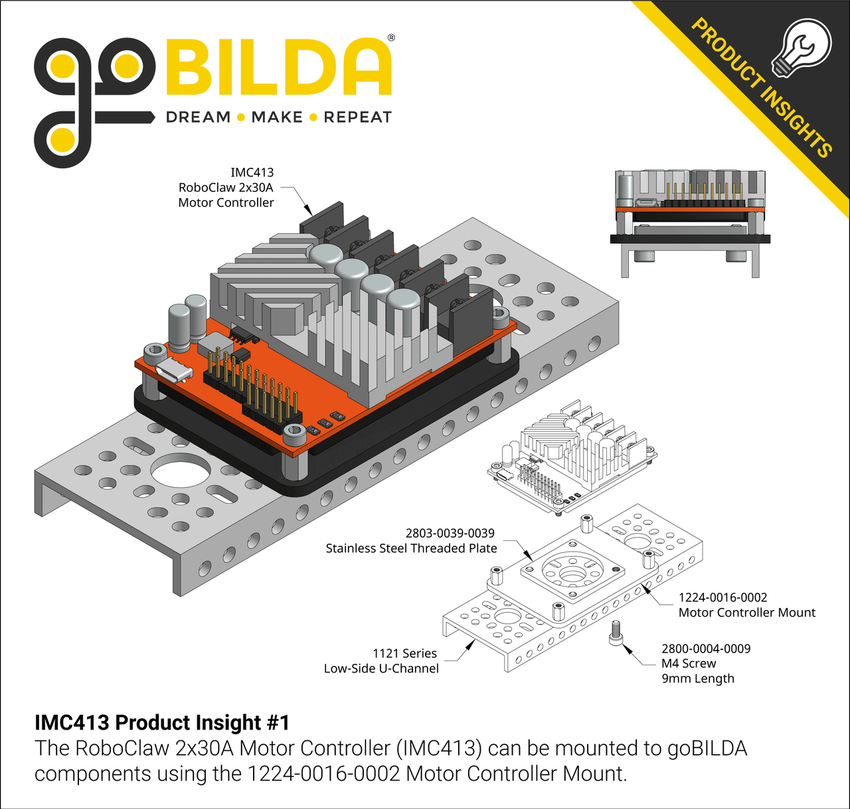 RoboClaw 2x30A Motor Controller - goBILDA®