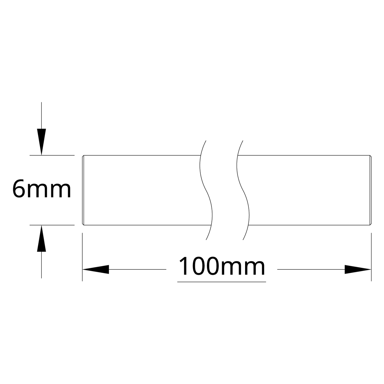6mm Shaft (Stainless Steel, 100mm Length) - goBILDA®