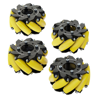 3606 Series Mecanum Wheel Set (Bearing Supported Rollers, 100mm ...