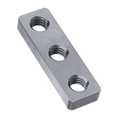 1 x 3 Hole Steel Threaded Plate (7mm x 23mm) - 4 Pack - goBILDA®