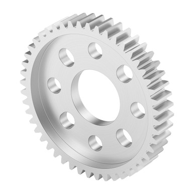 2302 Series Aluminum, MOD 0.8, Hub Mount Gear (14mm Bore, 48 Tooth ...