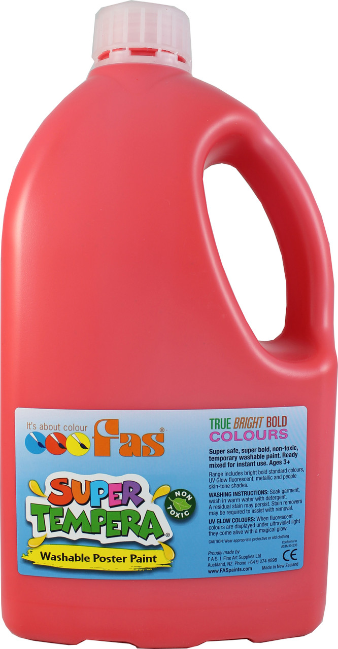 Super Tempera Red Paint 2L - Every Educaid