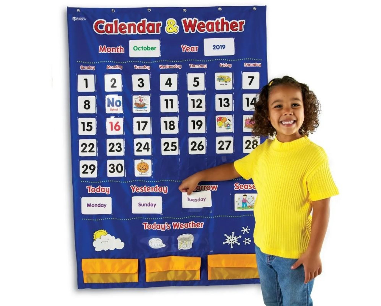 Calendar and Weather Pocket Chart - Every Educaid