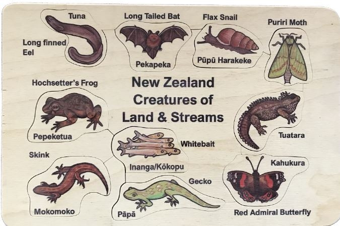 NZ Creatures of Land and Streams Puzzle - Every Educaid