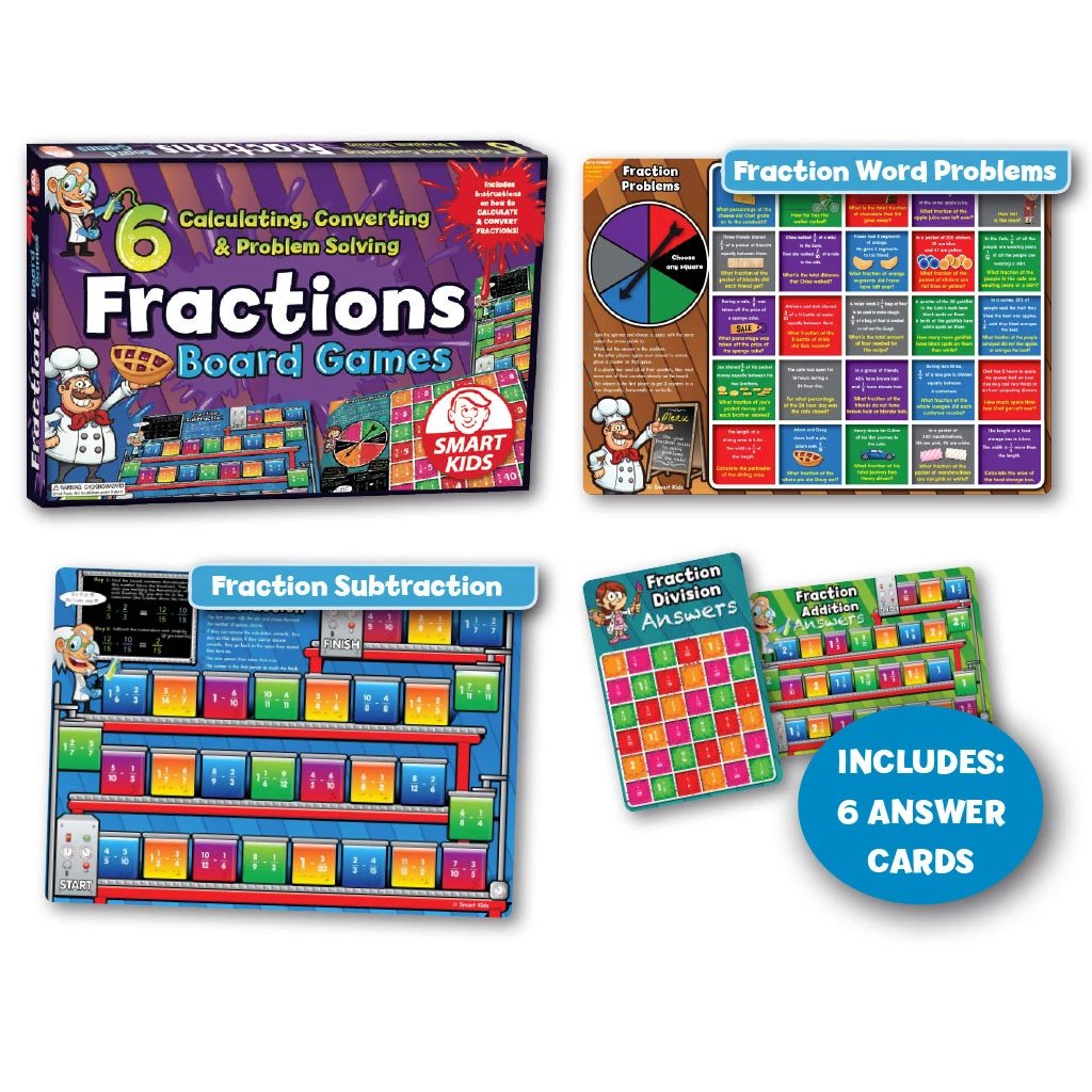 6 Fraction Board Games - Every Educaid