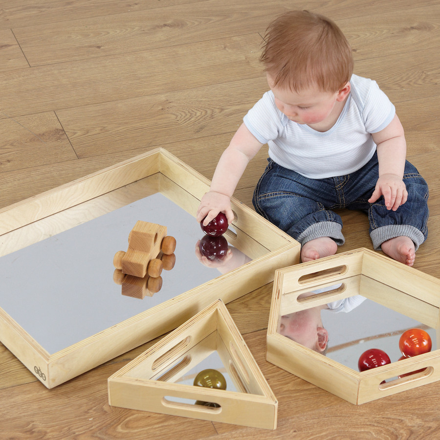 Wooden Mirror Trays - Every Educaid