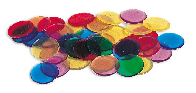 Transparent Counters - Pack of 250, 6 Colours - Every Educaid