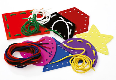 Wooden Threading Shapes - Every Educaid