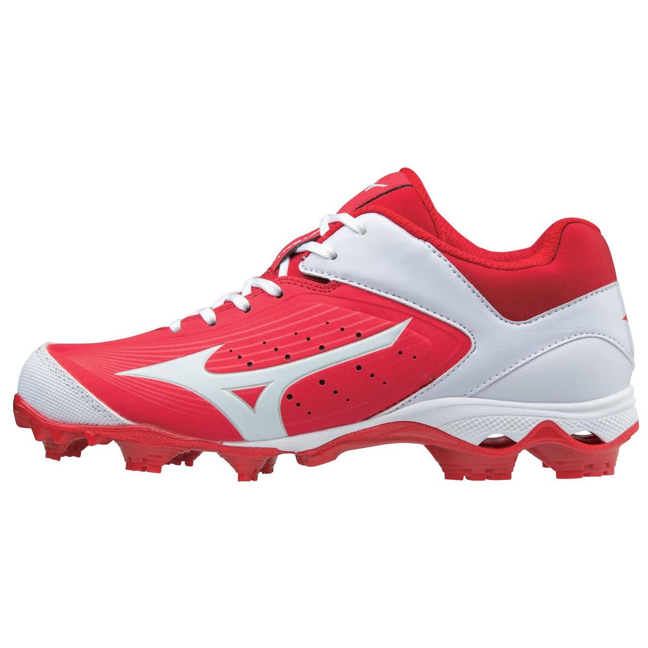 Red mizuno metal softball cleats store