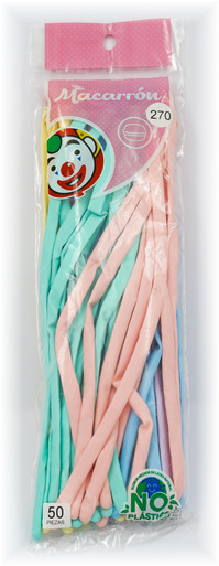 Globo Payaso Zepelin 270 50pz Macarrón