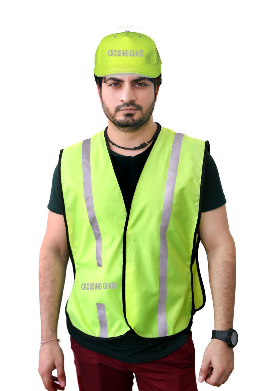 Reflective utility baseball cap - Neocap - Crossing Guard - Lime