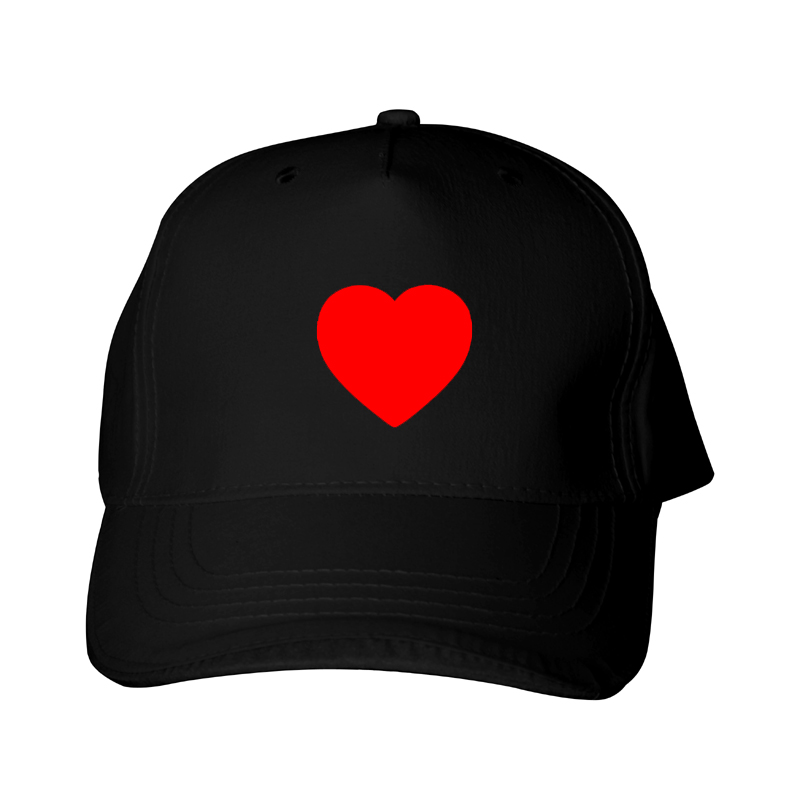 Reflective Baseball Cap - Heart - Red