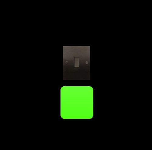 Glow in the dark light switch indicator - Rounded square