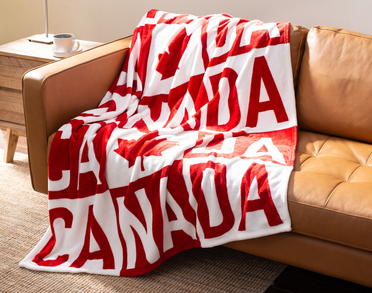Canada Check Fleece Throw | QE Home