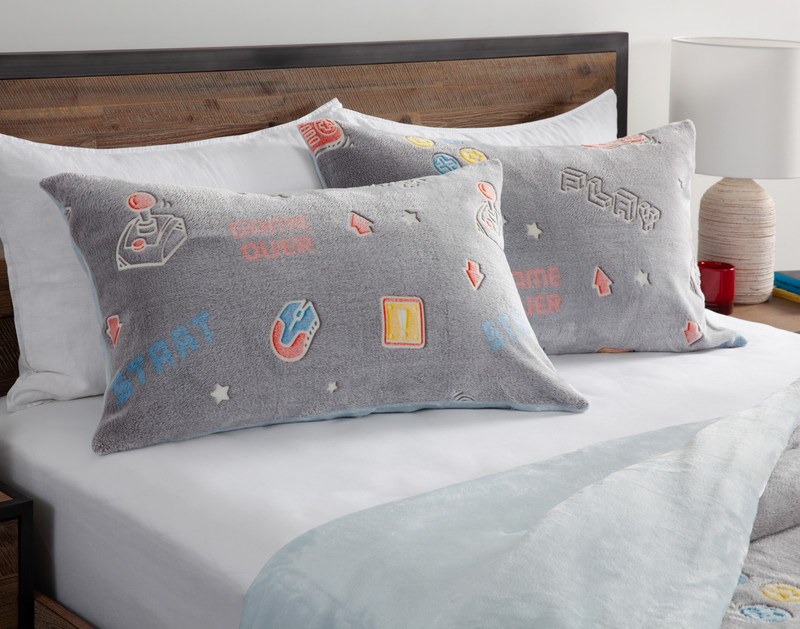 Glow in the Dark Comforter Set - Game Over | QE Home
