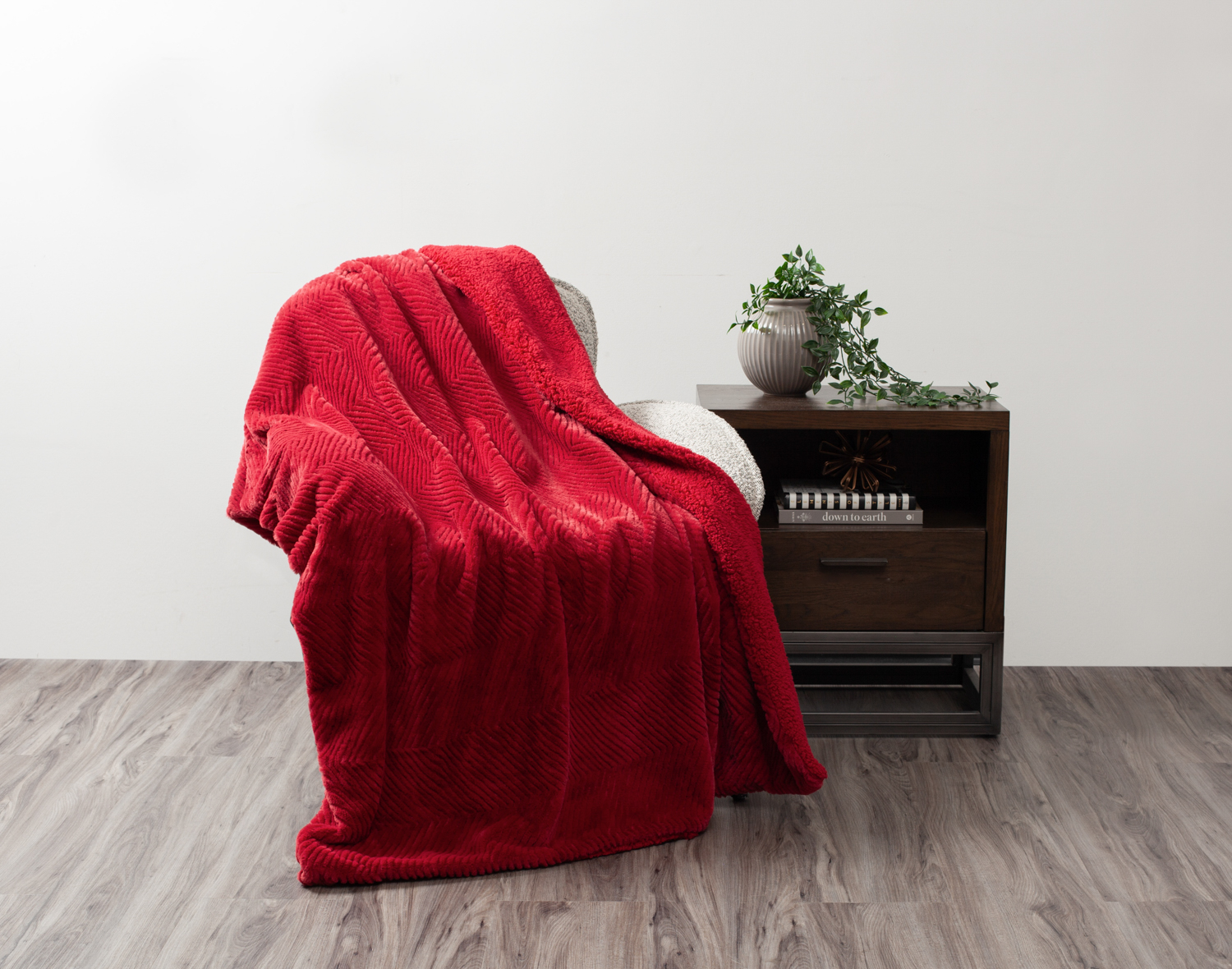 chevron fleece throw