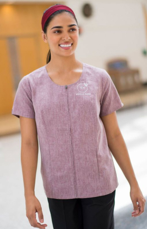 Heathered Ultra-Light Housekeeping Tunics for Women