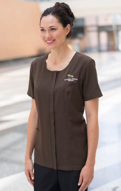 Women's Soft-Stretch Scoop Neck Housekeeping Shirts