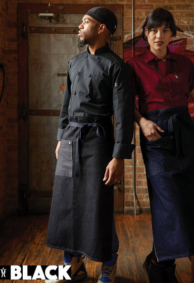 Denim Waitstaff Aprons - Patch Pocket with Pencil Insert