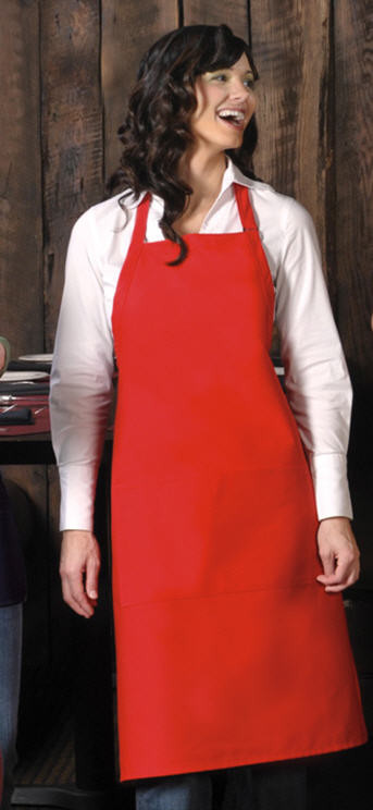 Two Pocket Center Divided Butcher Bib Apron|SharperUniforms.com