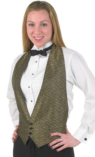 Unisex Backless Server Matrix Vest:SharperUniforms.com