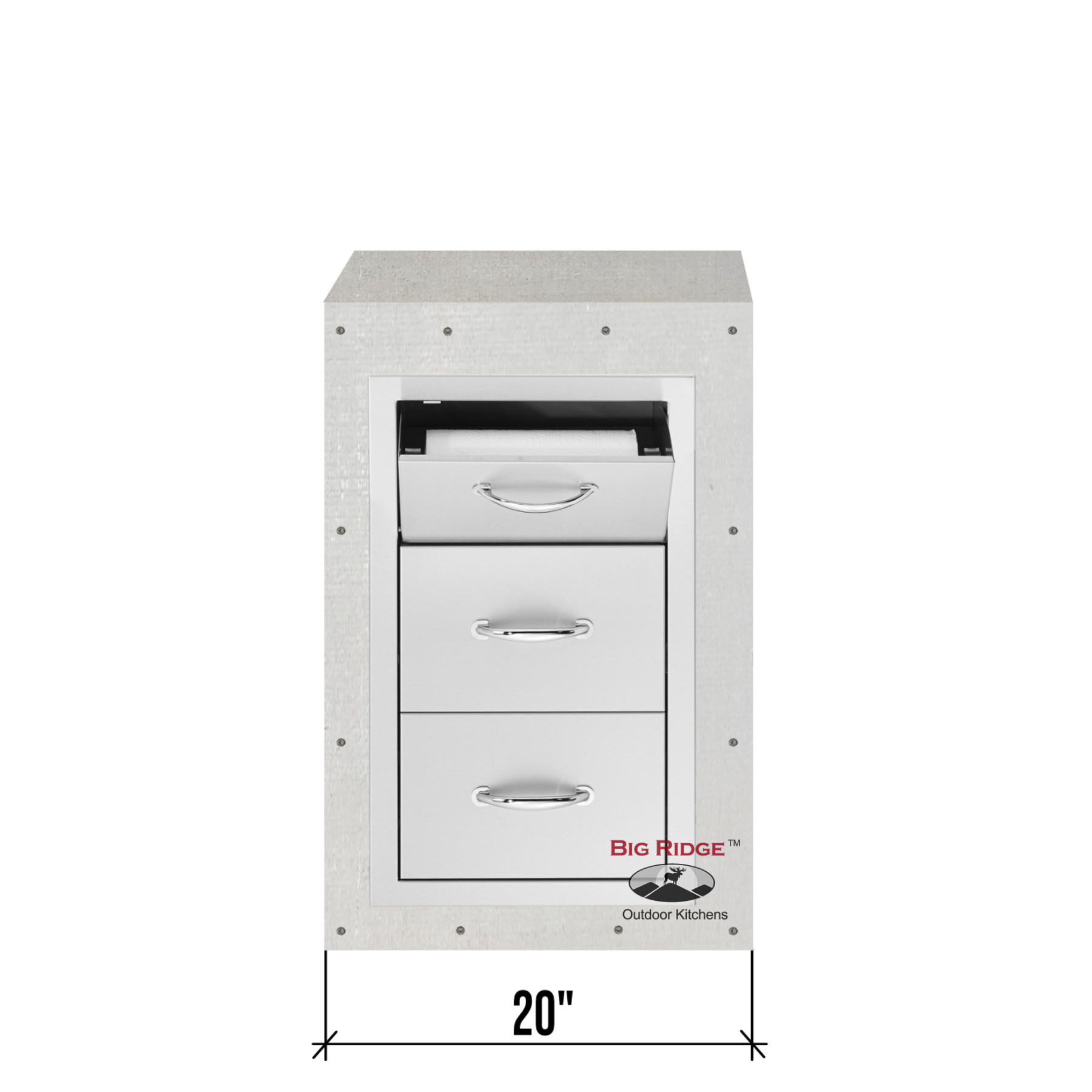 Ready To Finish 20" Sink Module | Big Ridge Outdoor Kitchens.com
