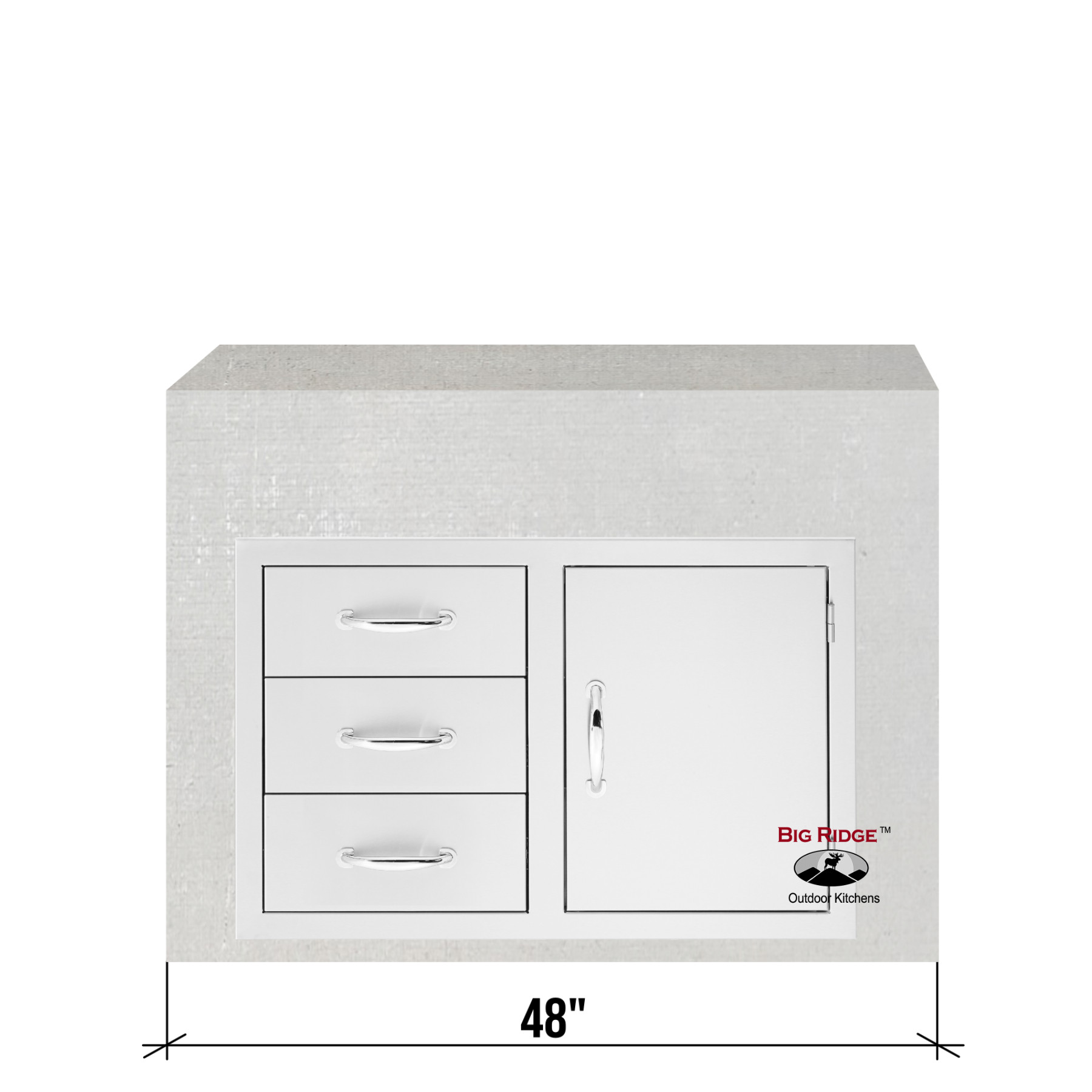 Ready To Finish 48" Storage Module | Big Ridge Outdoor Kitchens.com