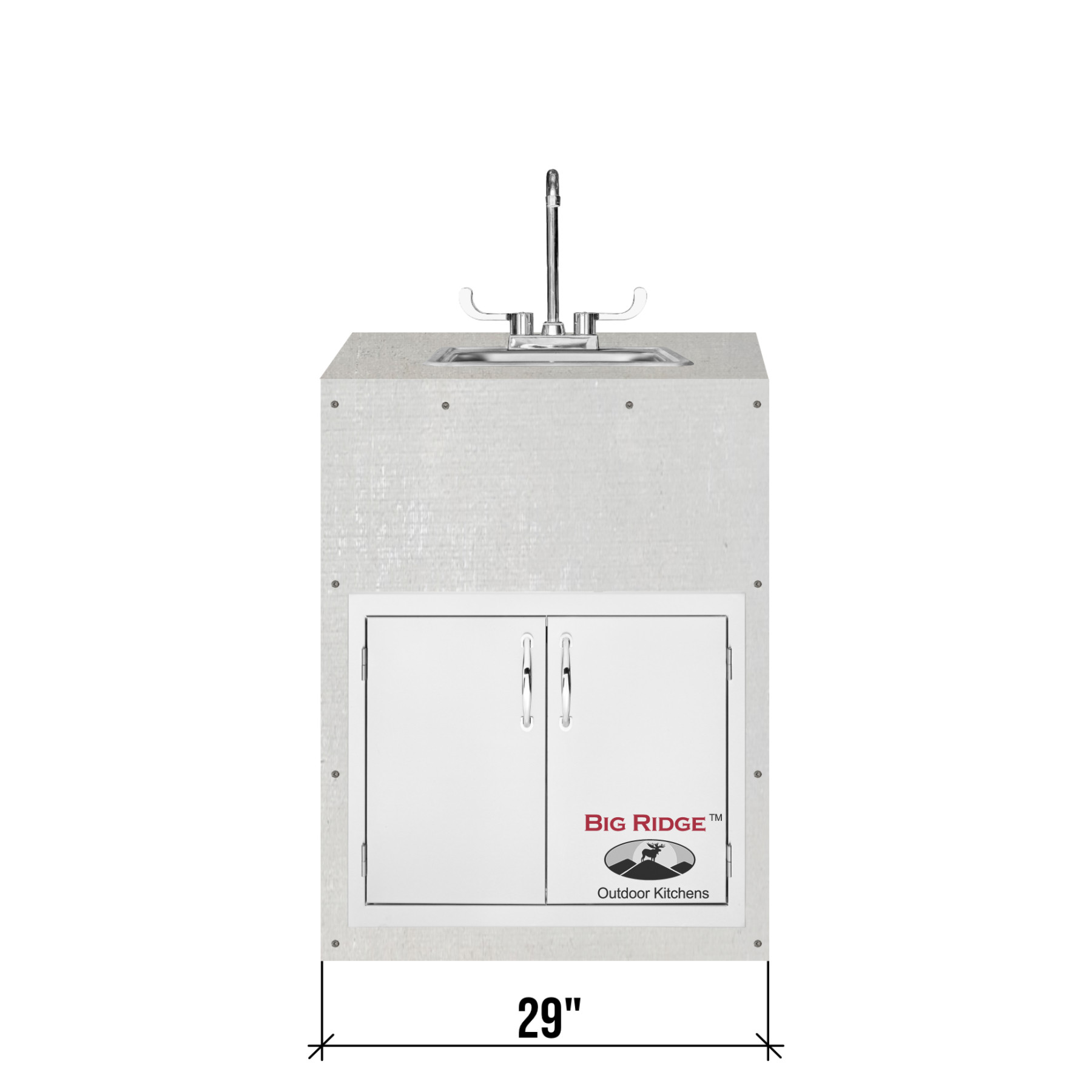 Ready To Finish 29" Sink/Ice Chest Module | Big Ridge Outdoor Kitchens.com