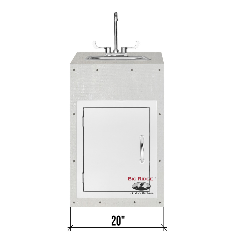 Ready To Finish 20" Sink Module | Big Ridge Outdoor Kitchens.com