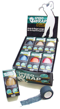 "Speedwrap" Grip and Finger Wrap. 12 3-Roll Boxes Per Display. Asst ...