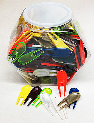 Divot Tool Bowl, 250 Plastic Divot Tools, $.20 cents each, Asst. Colors ...