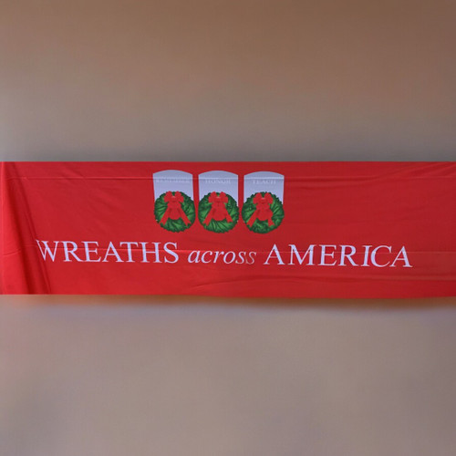 6' Red WAA Logo Table Cloth - Wreaths Across America