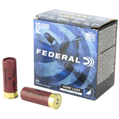 Federal 12 Gauge Shotshell Game-Shok 2 3/4" #4 Lead 1 1/4 oz. 25 Rounds