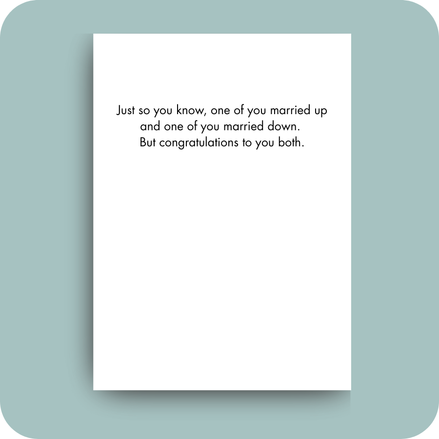 #097 Wedding Card - Married Up/Down (OG)