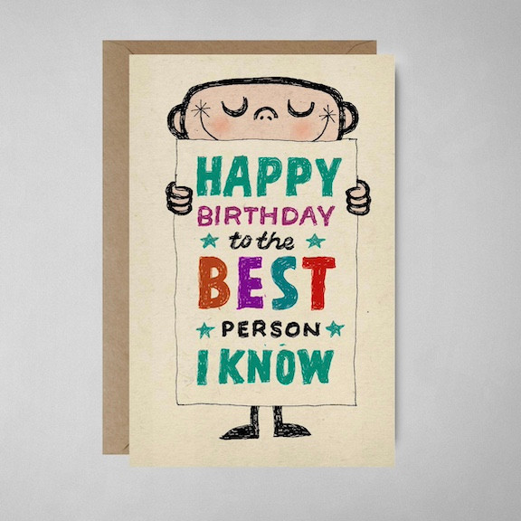 B-052 Birthday Card - The Best Person I Know (B)