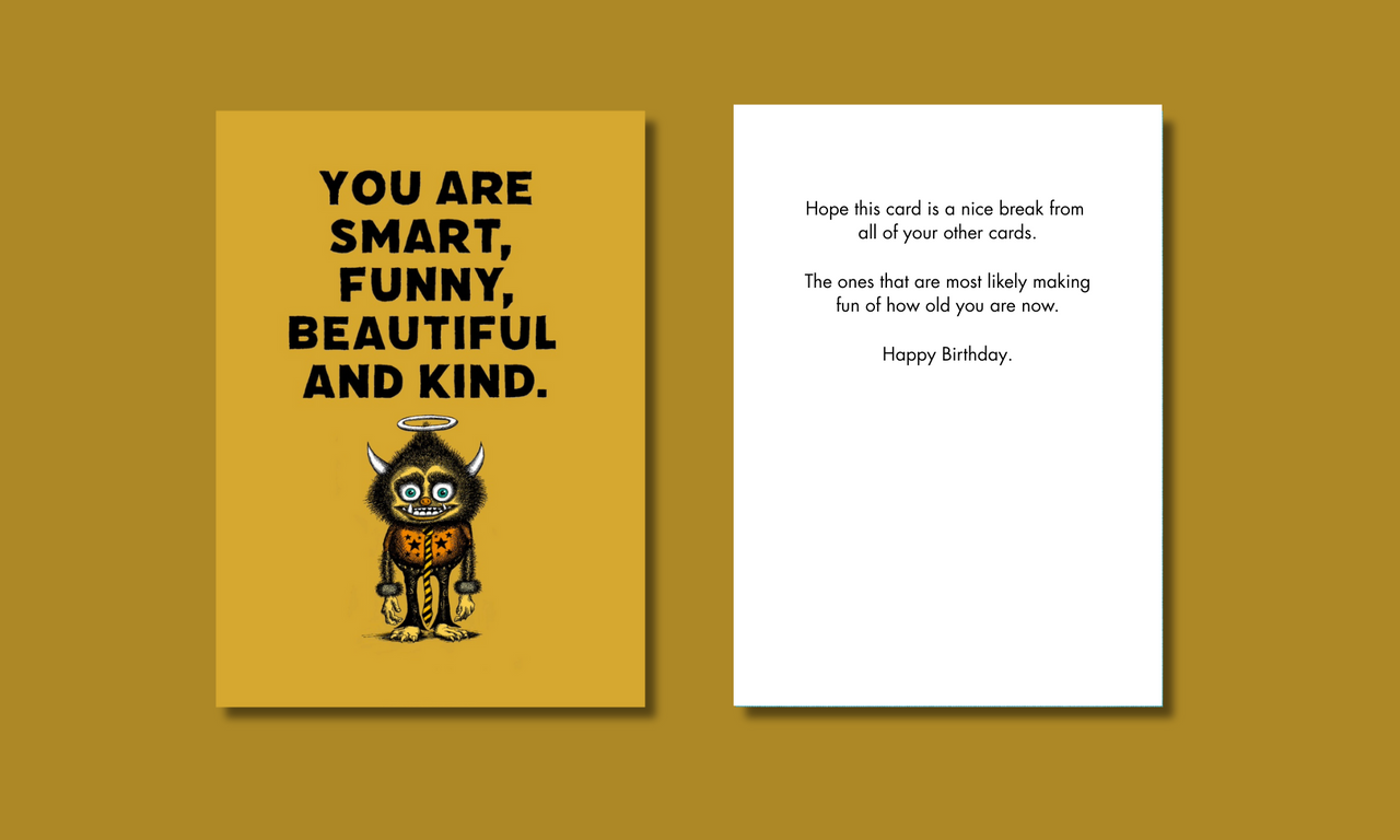 #298 Birthday Card - Smart, Funny... (OG)