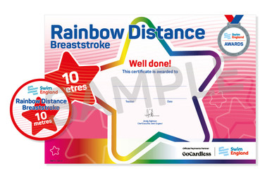 Rainbow Distance Breaststroke 10m Award