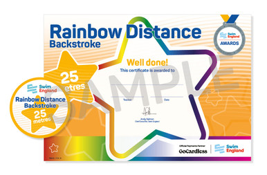 Rainbow Distance Backstroke 25m Award