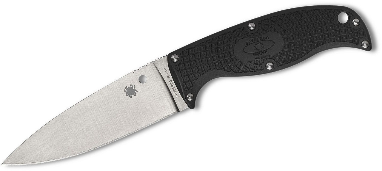 Enuff 2 Fixed Blade Knife with VG10 Leaf Shaped Plain Blade and Black ...