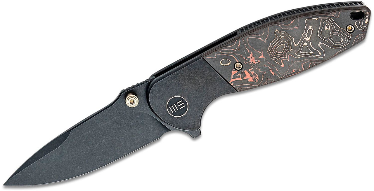 Nitro Mini Flipper Knife with Black Stonewashed Drop Point Blade and ...