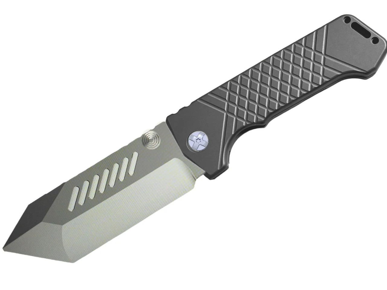 Alpha Beast Prime Grenade Gray Folding Knife PMP Knives - JB Outman