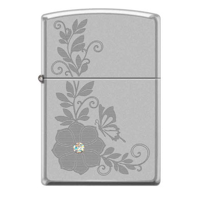 Zippo Flower With Swarovski Crystal