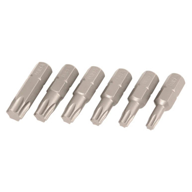 6 PIECE TORX INSERT BIT SET - T15 - T40 X 25MM - 71571
